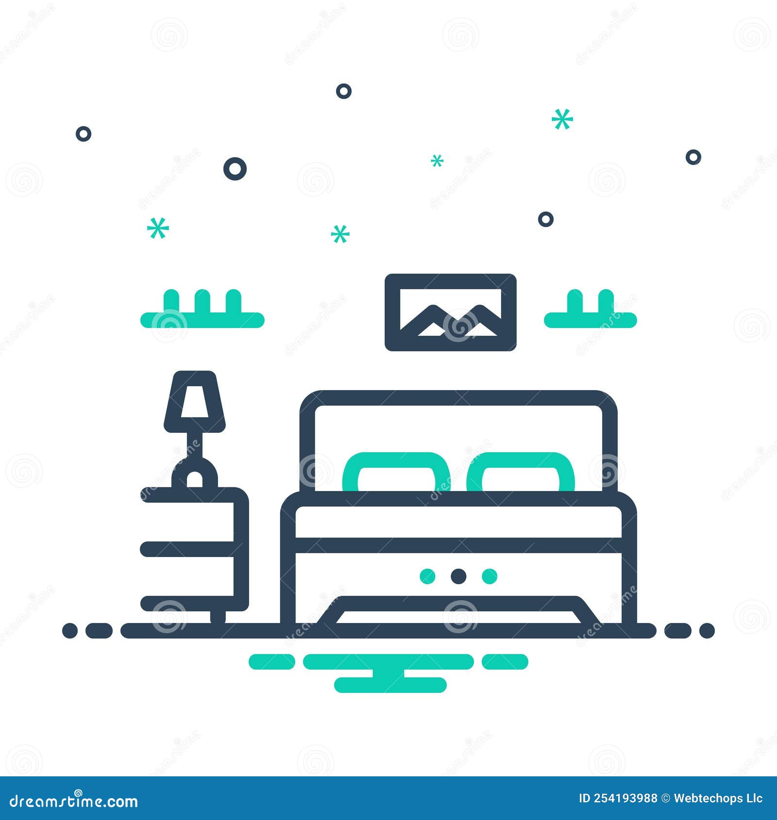 Mix Icon for Bedrooms, Dorm and Dormitory Stock Illustration ...