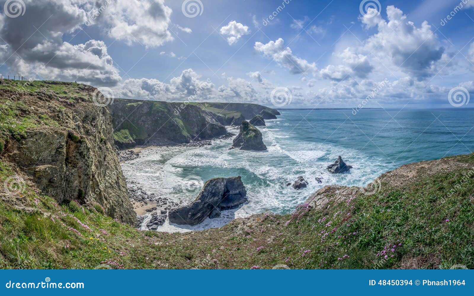 Bedruthan Steps in Cornwall England Uk Kernow Stock Photo - Image of ...