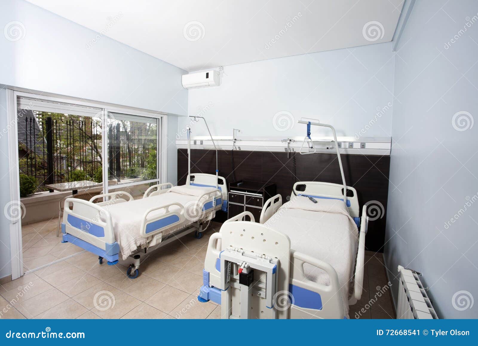 Beds in Rehabilitation Center Stock Image - Image of health, facility ...