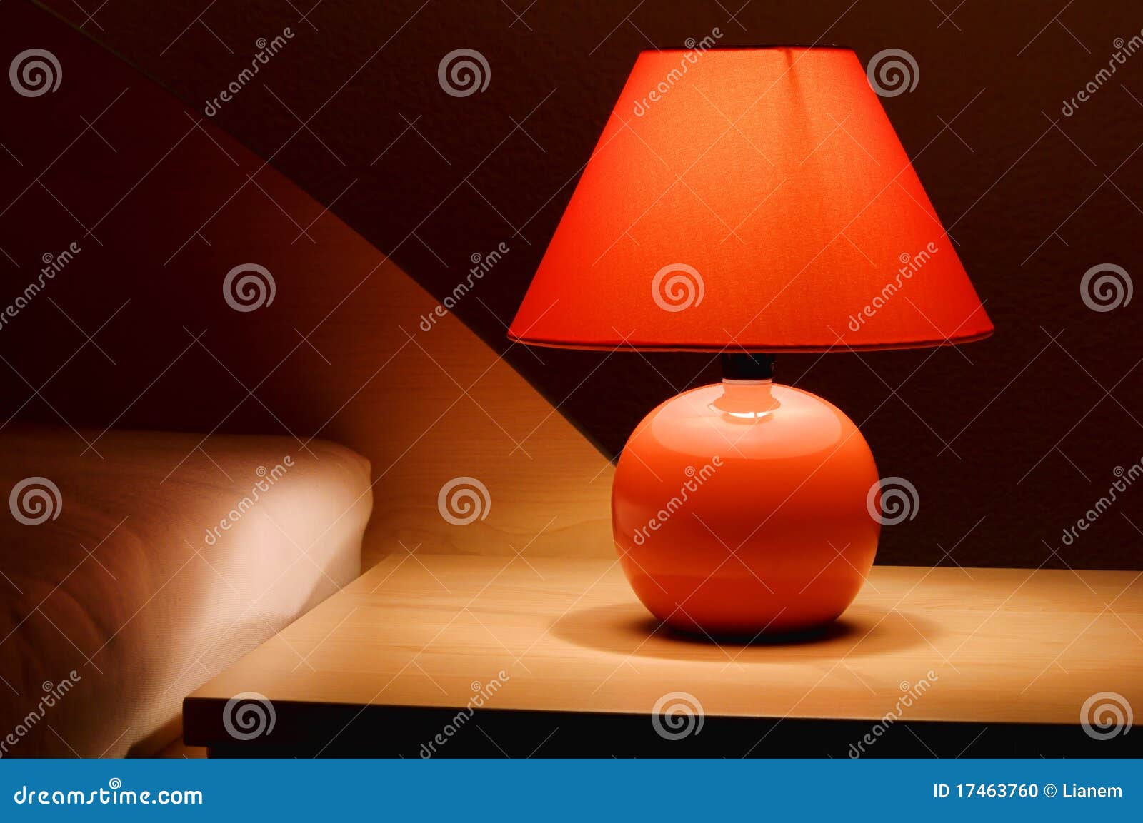 Bedside lamp stock photo. Image of bedside, design, room - 17463760
