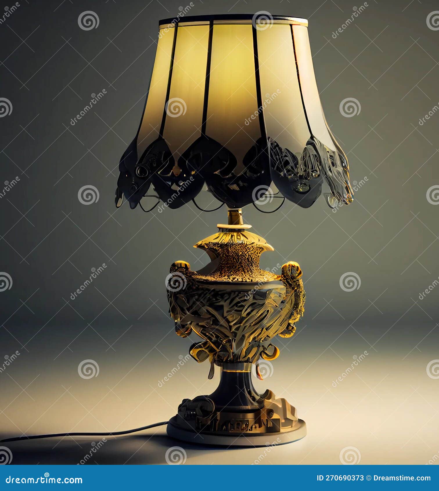 Bedside Lamp in a Classic Design To Illuminate the Room. Stock ...