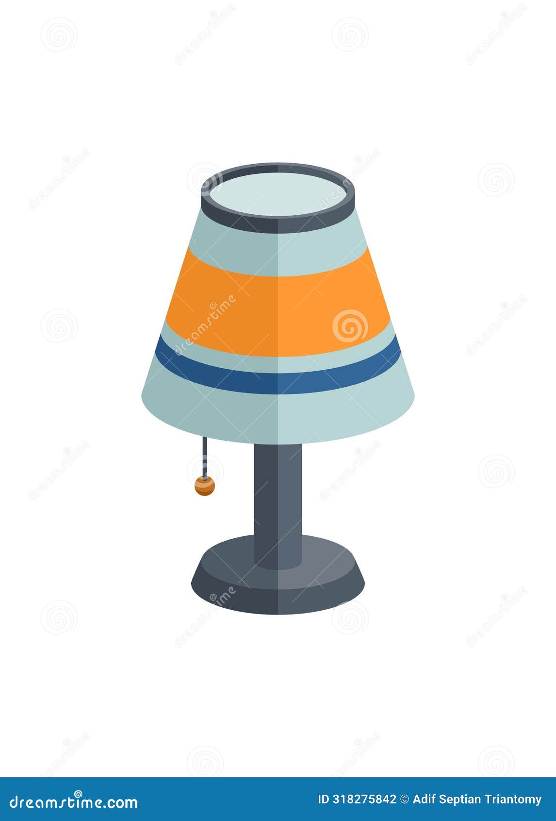 Bedside Lamp. Simple Flat Illustration. Stock Vector - Illustration of ...