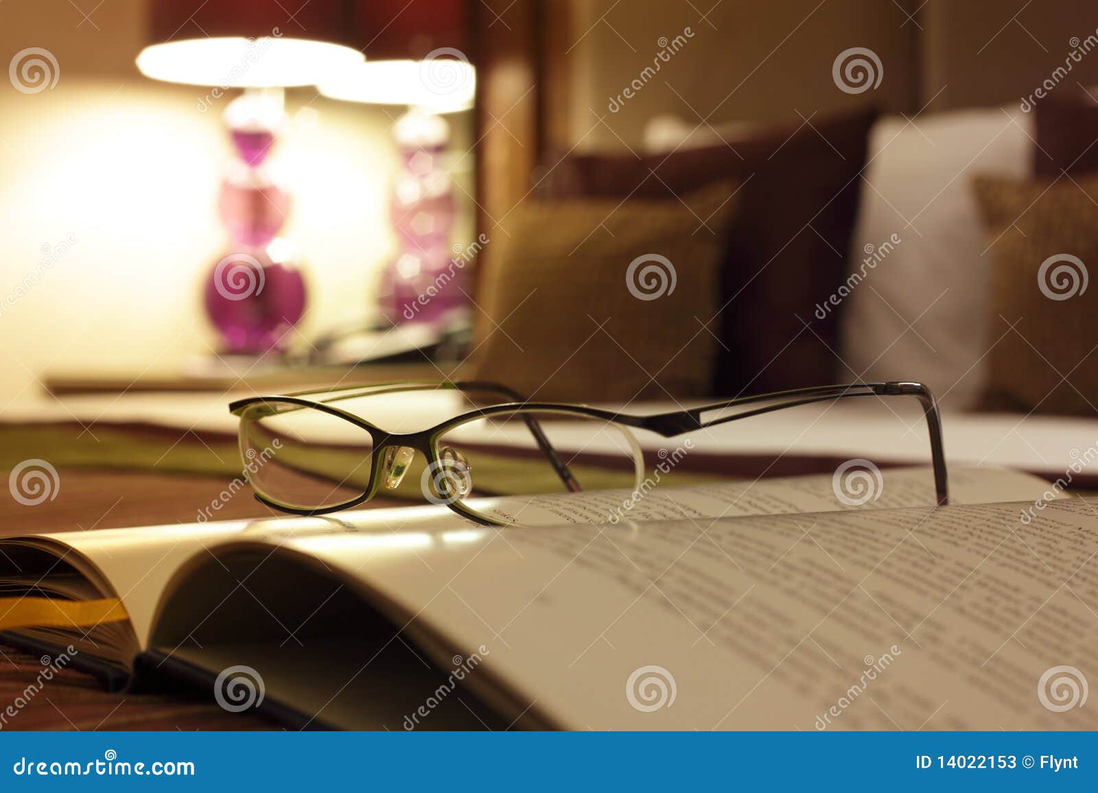 Bedside Reading in Luxury Hotel Room Stock Image - Image of domestic ...