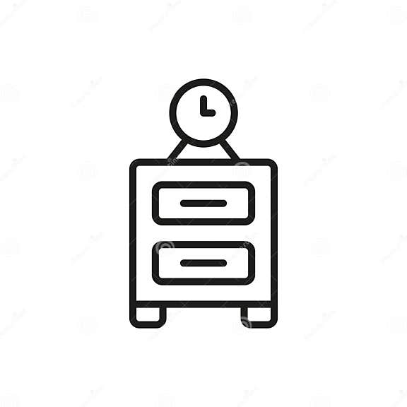 Bedside Table Icon Vector Basic Design Simple and Modern Stock ...
