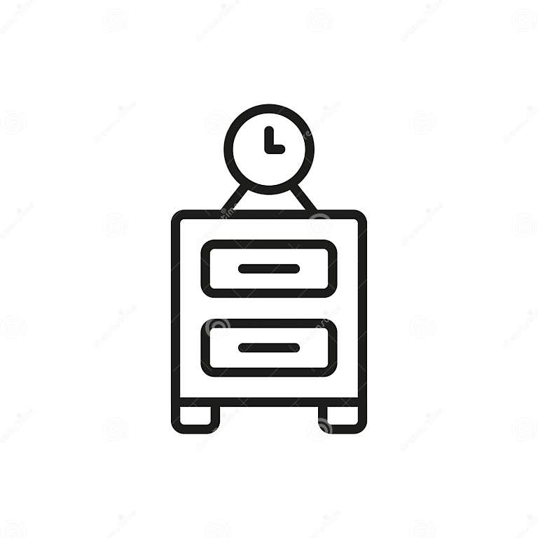 Bedside Table Icon Vector Basic Design Simple and Modern Stock ...