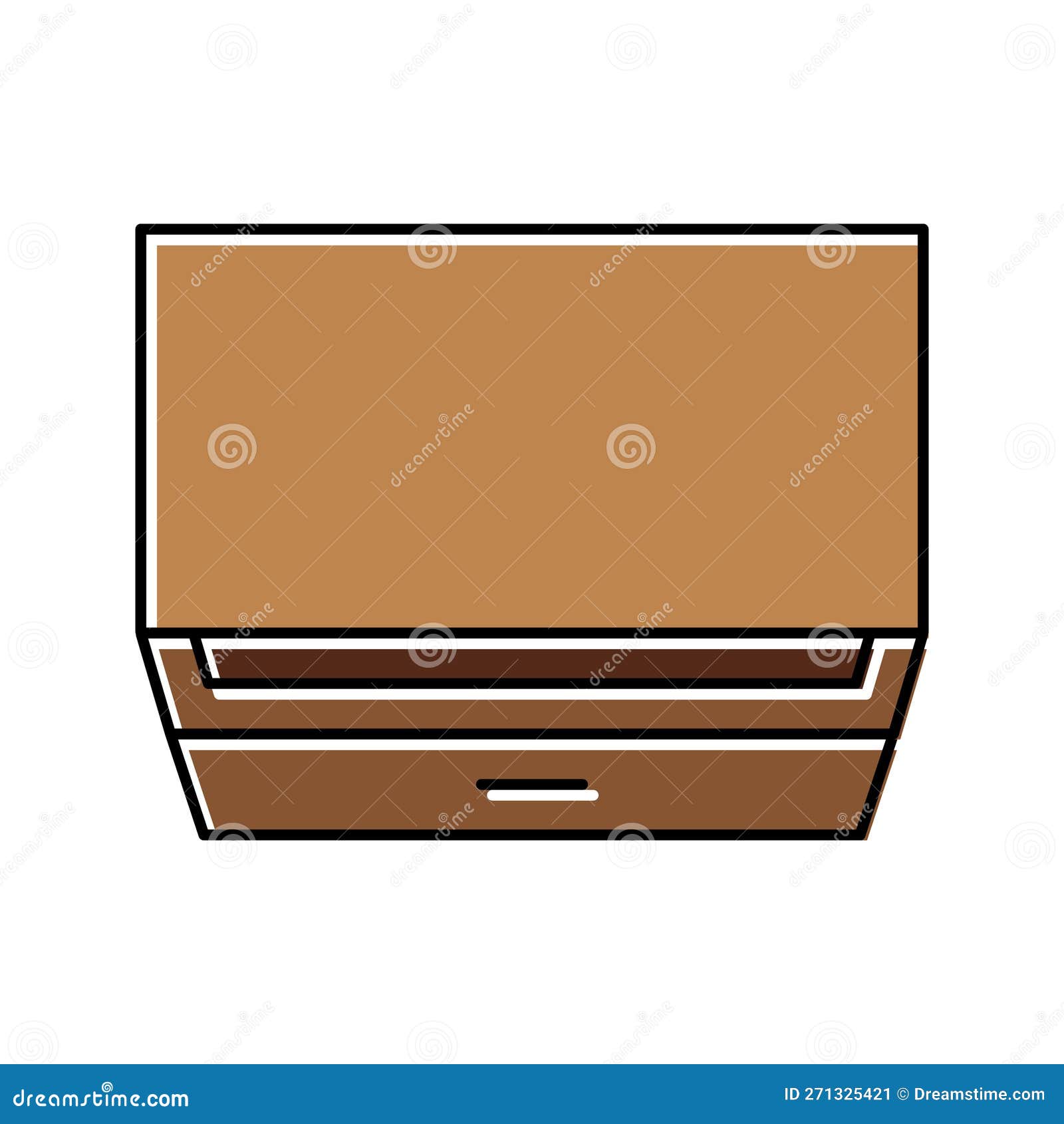 Bedside Table Top View Color Icon Vector Illustration Stock Vector ...