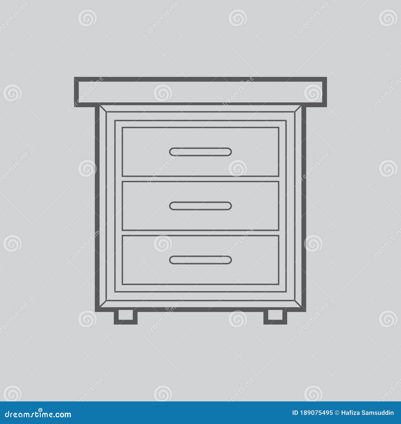 Bedside Table. Vector Illustration Decorative Design Stock Vector ...