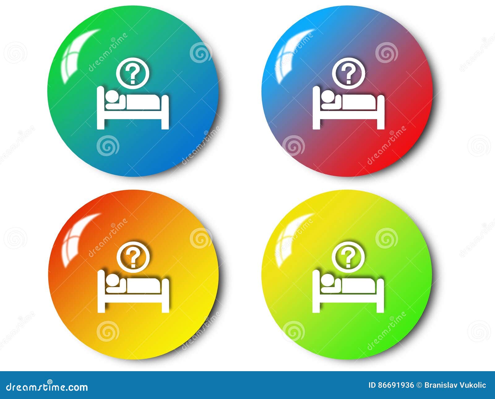 Bedtime Icon, Sign, Illustration Stock Illustration - Illustration of ...