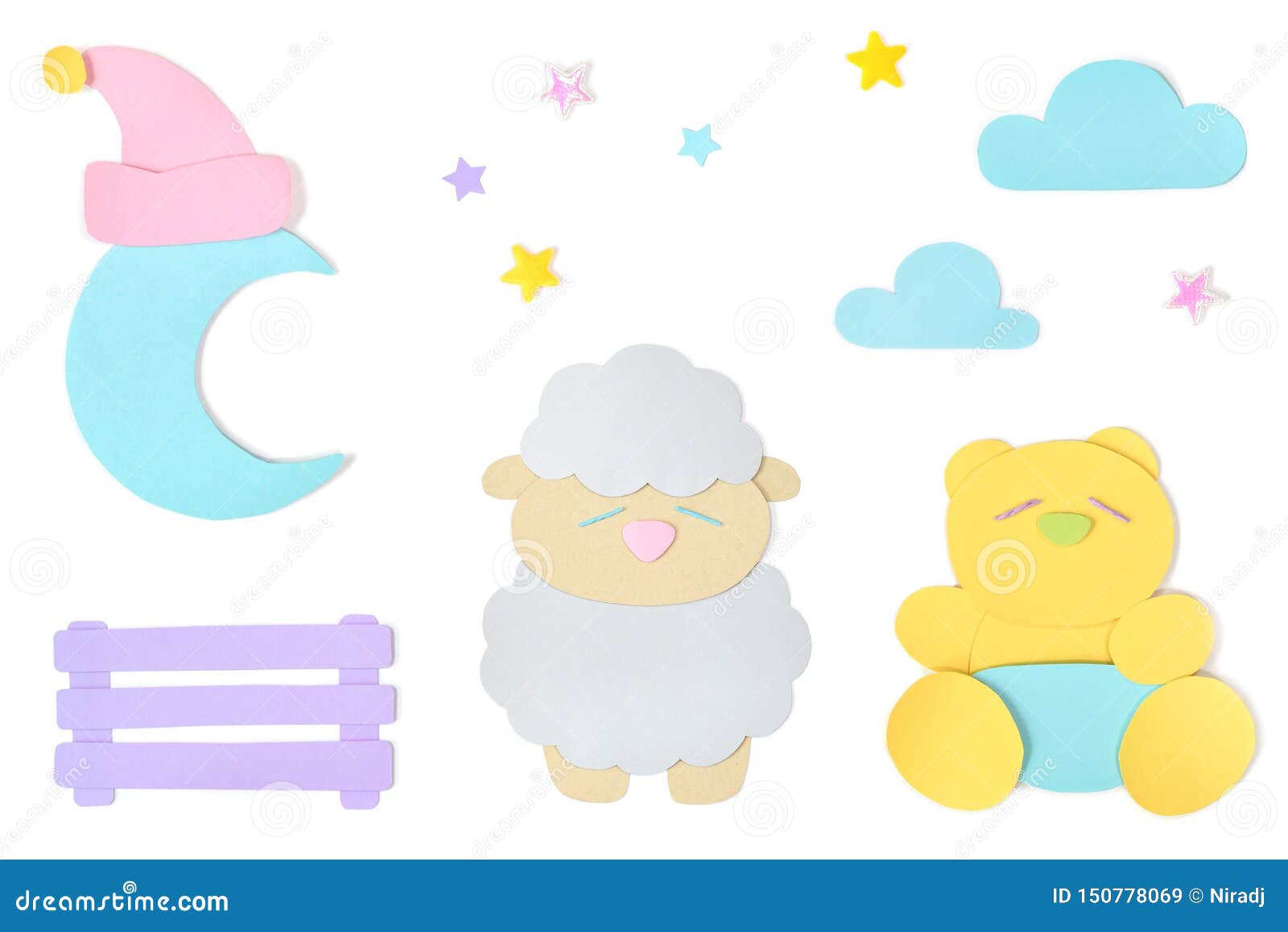 Bedtime Background In Flat Cartoon Style Stock Image | CartoonDealer ...