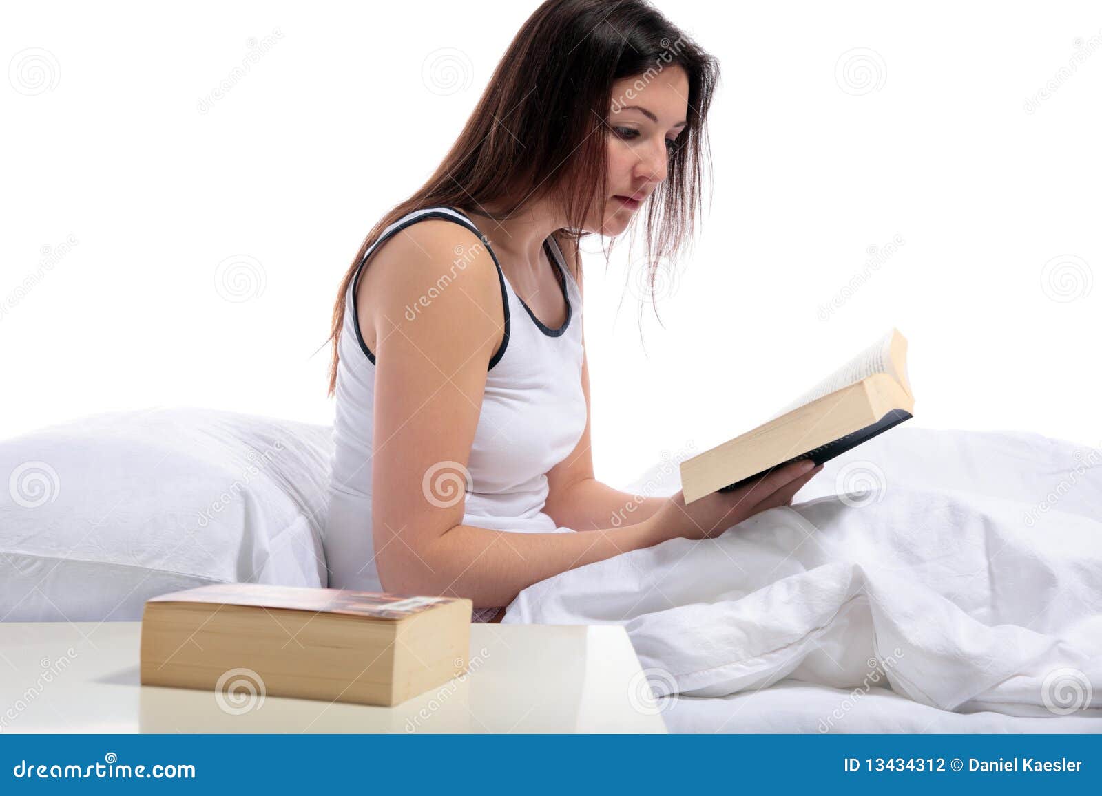 Bedtime reading stock photo. Image of isolated, shuteye - 13434312