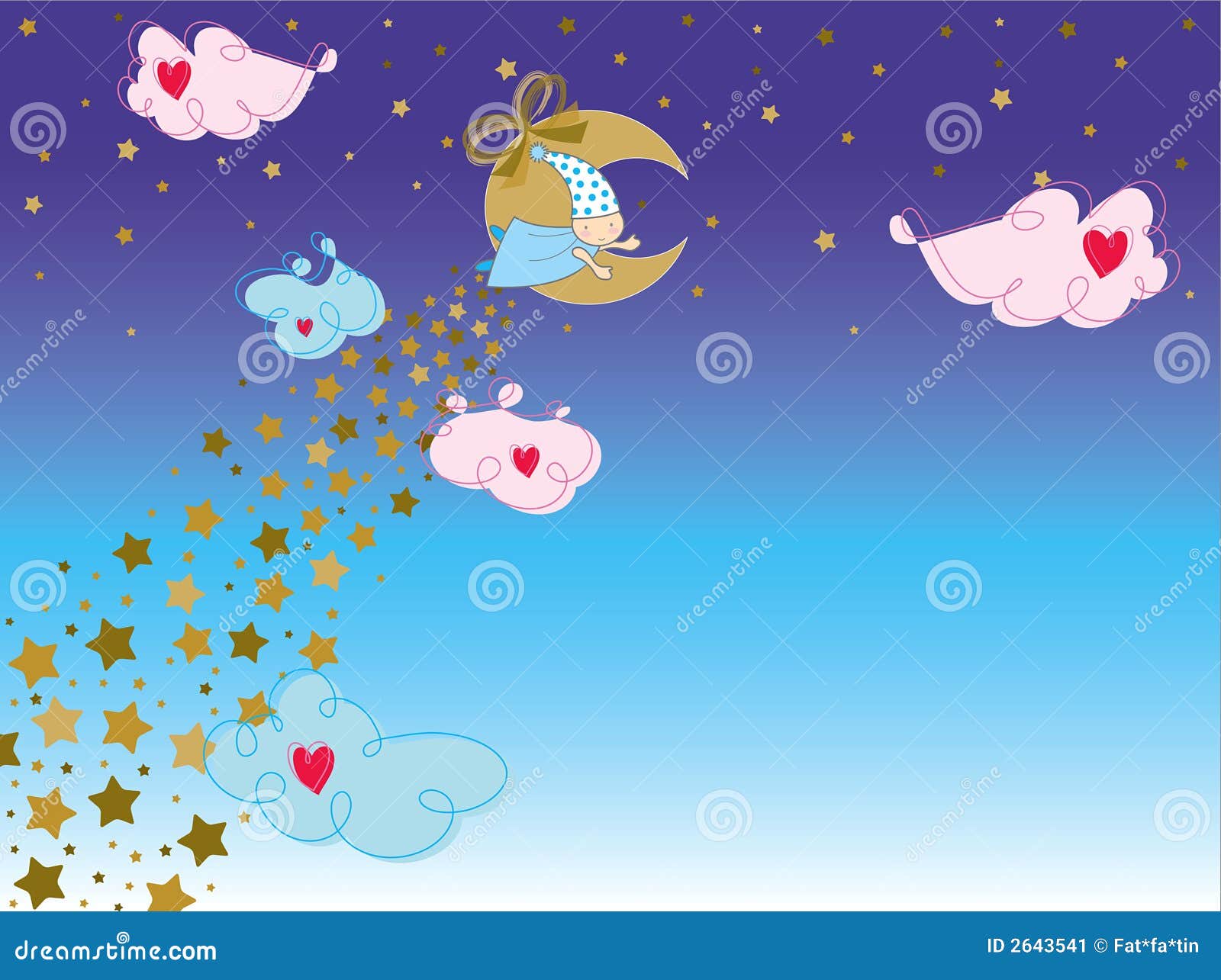 Bedtime story stock vector. Illustration of greeting, friendship - 2643541