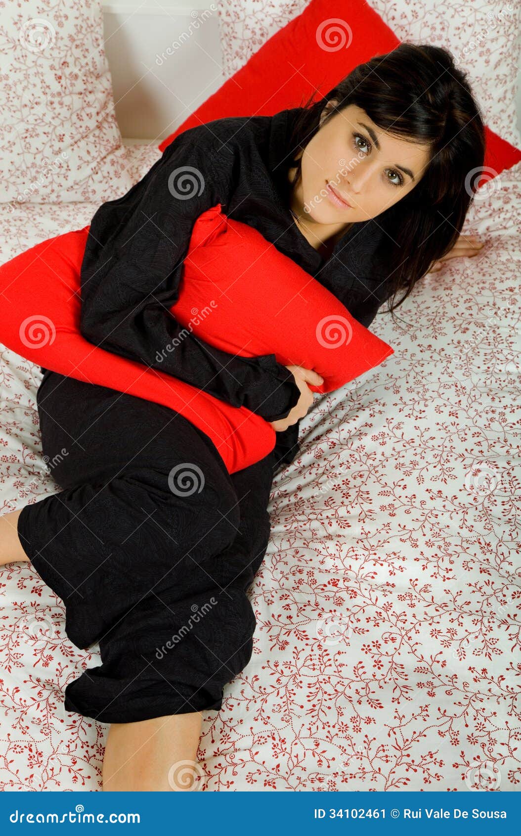 Bedtime stock image. Image of happiness, attractive, female - 34102461