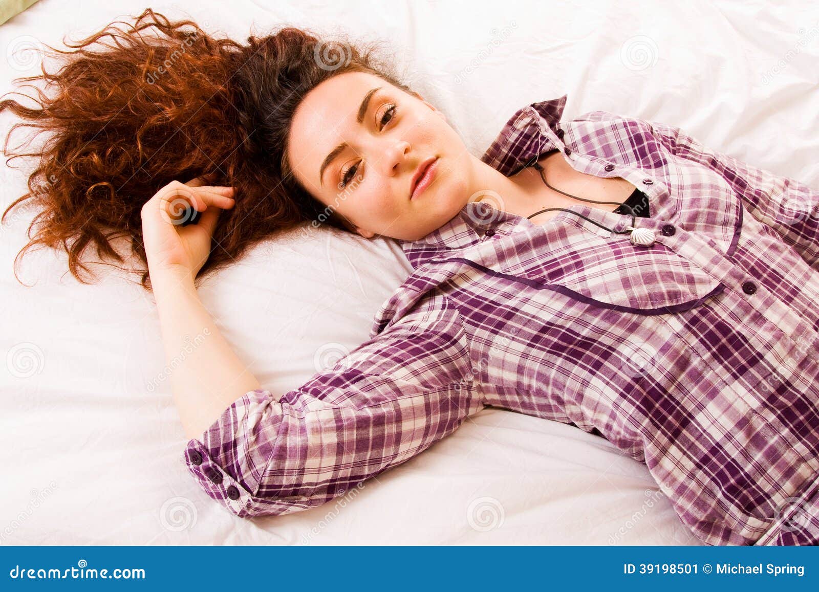 Bedtime stock image. Image of model, girl, bedsheet, caucasian - 39198501