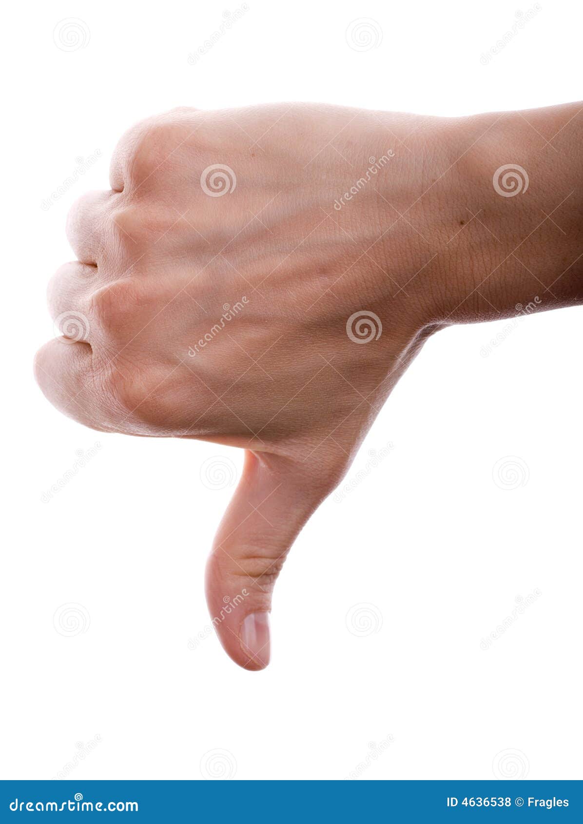 Beduimelt neer stock foto. Image of palm, negatief, duim - 4636538