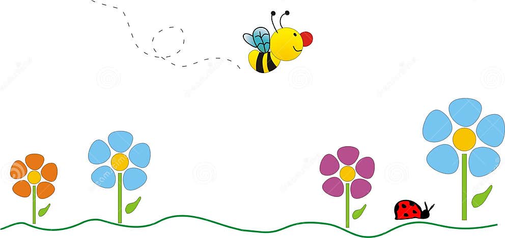 Bee stock illustration. Illustration of kids, spring, draw - 280754
