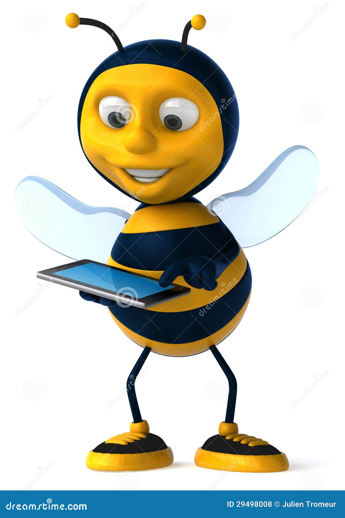 Bee stock illustration. Illustration of cartoon, black - 29498008