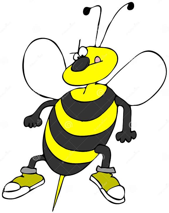 Bee attack stock illustration. Illustration of upset - 25361037