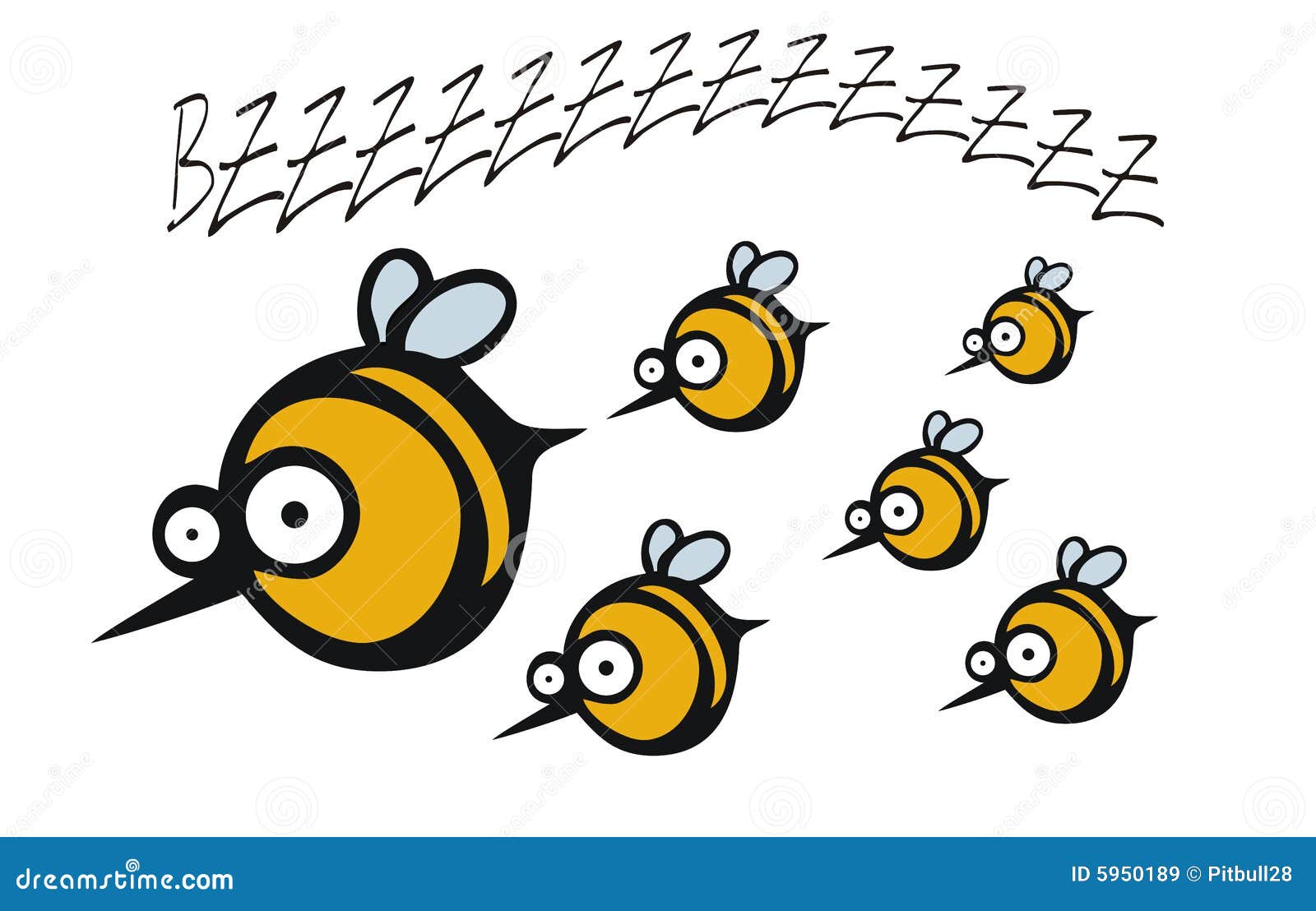 Bee attack stock illustration. Illustration of colour - 5950189