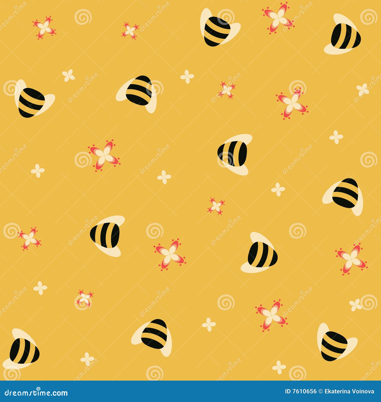 Bee Background Royalty Free Stock Image - Image: 7610656