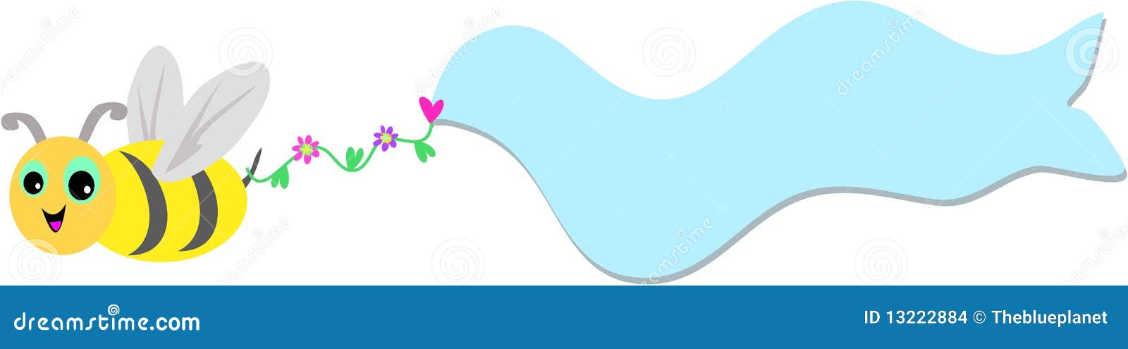 Bee Banner stock vector. Illustration of leaf, clip, wildlife - 13222884