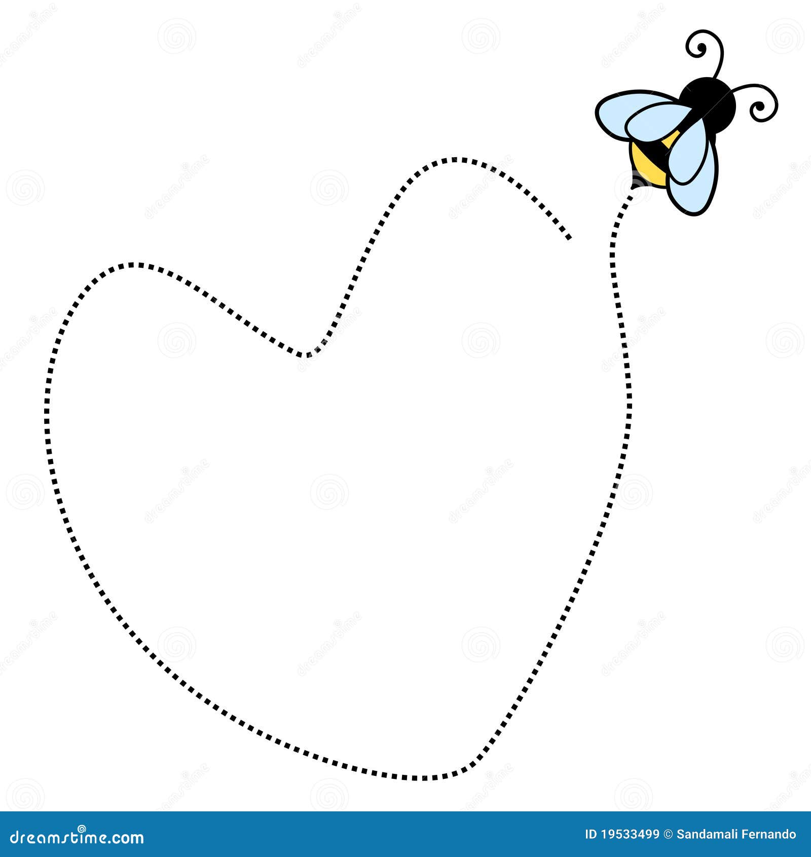 Bee Border Frame Cartoon Vector | CartoonDealer.com #19533499