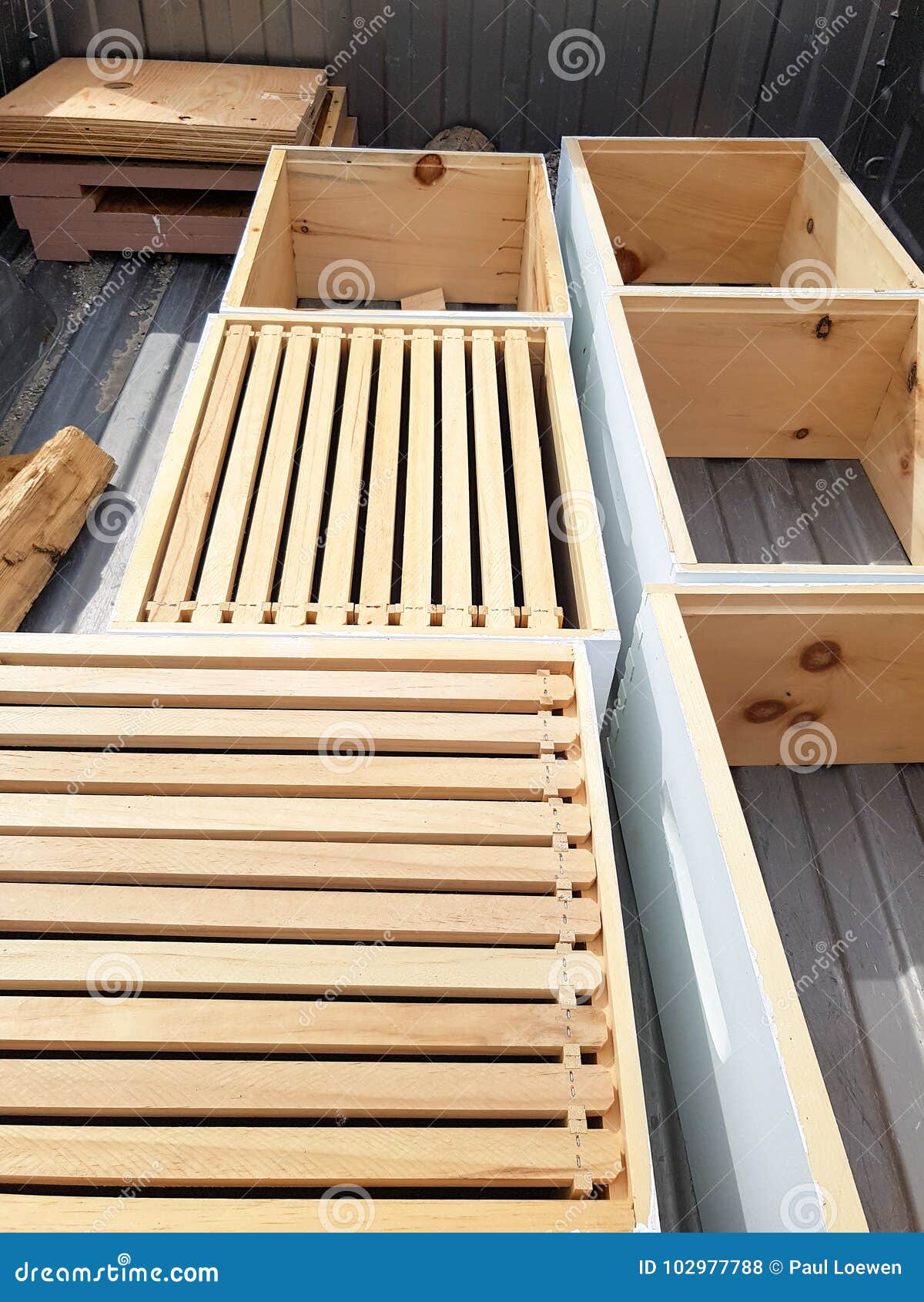 Bee Boxes stock photo. Image of truck, frames, boxes - 102977788