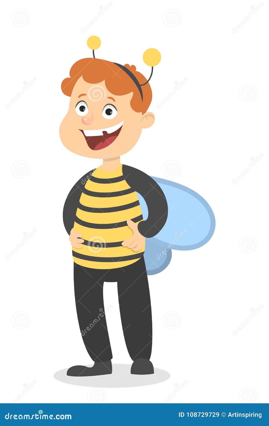 Bee boy. stock vector. Illustration of character, person - 108729729