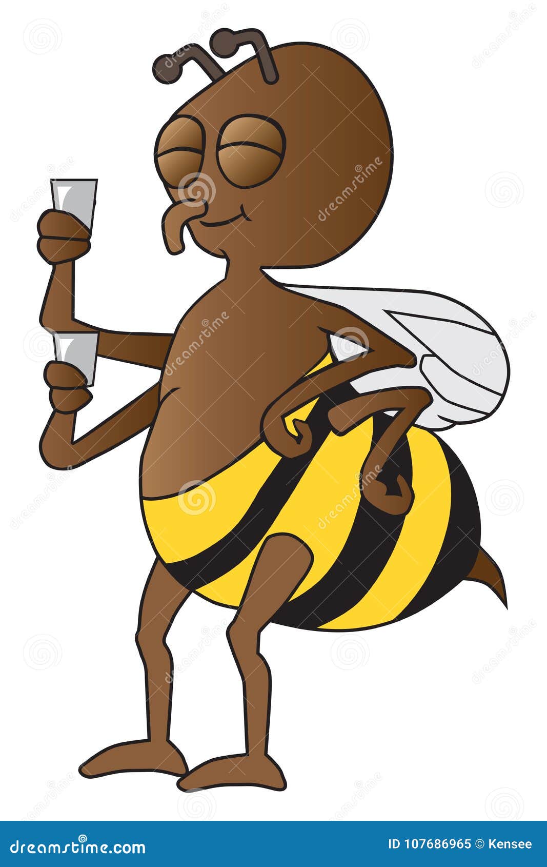 Bee on Break stock vector. Illustration of deserved - 107686965