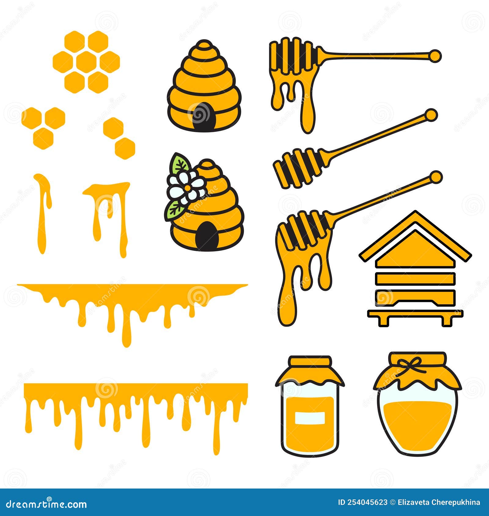 Bee Bundle. Beekeeper Set. Beehive, Honey Jar, Beeswax. Honey Dipper ...