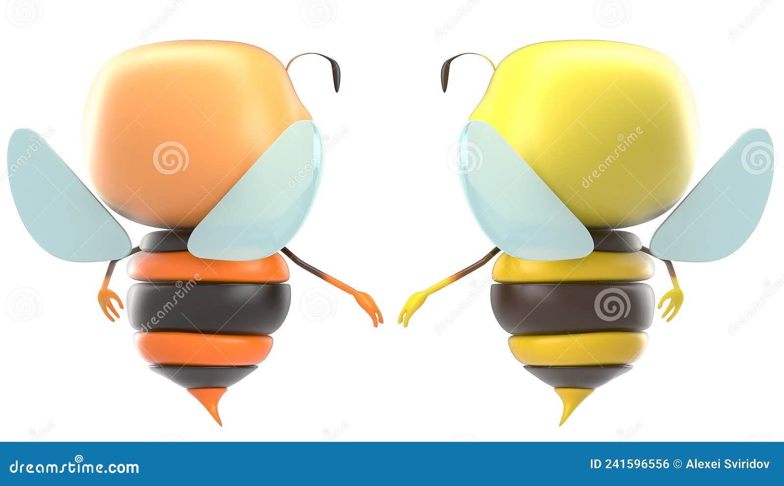 Bee stock illustration. Illustration of realistic, character - 241596556