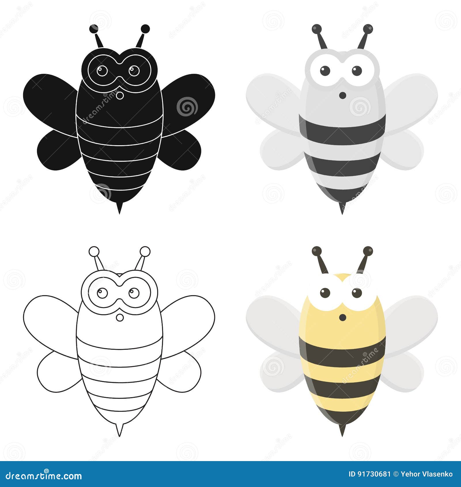Bee Cartoon Icon. Illustration for Web and Mobile Design. Stock Vector ...
