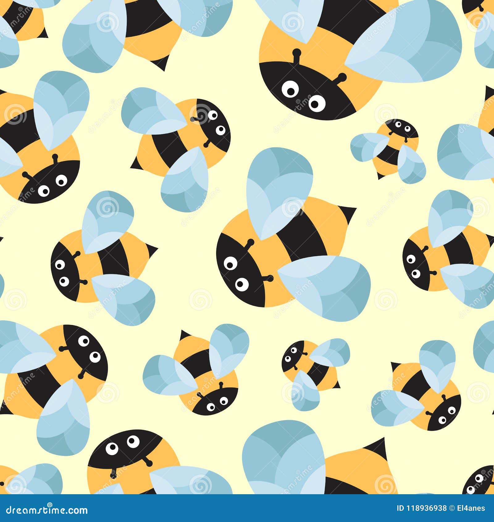 Bee cartoon wallpaper stock vector. Illustration of mascot - 118936938