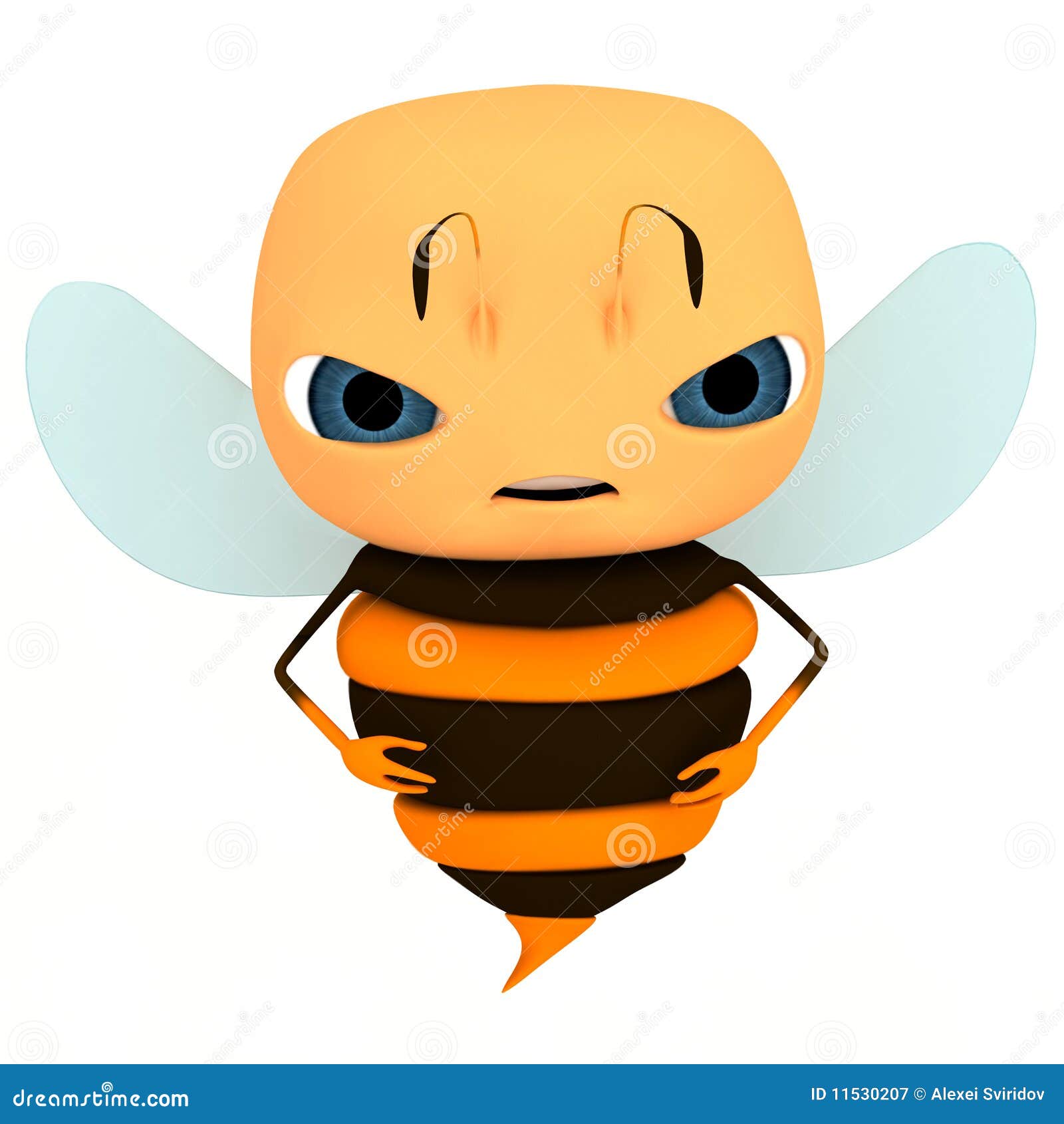 Bee character stock illustration. Illustration of striped - 11530207
