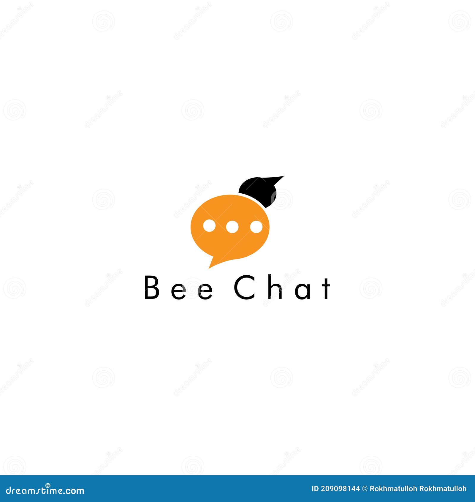 Bee Chat Logo Vector Design Illustration Stock Vector - Illustration of ...