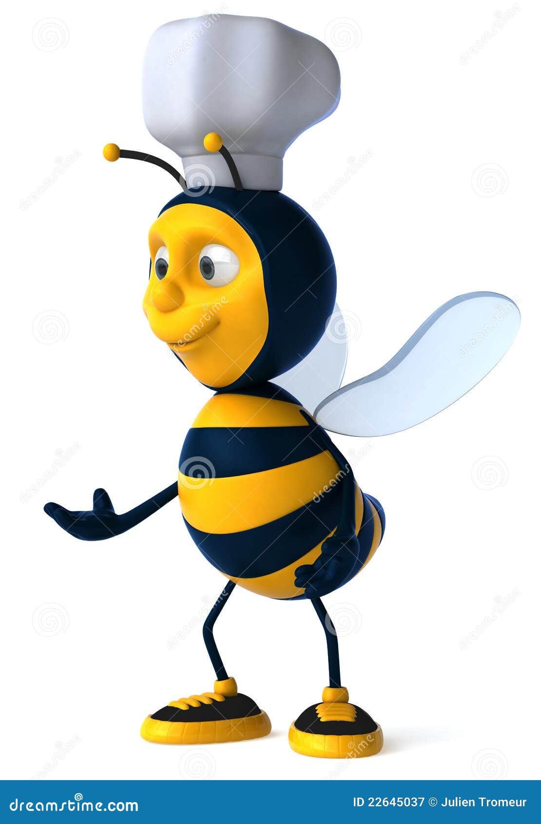 Bee chef stock illustration. Illustration of yellow, cartoon - 22645037