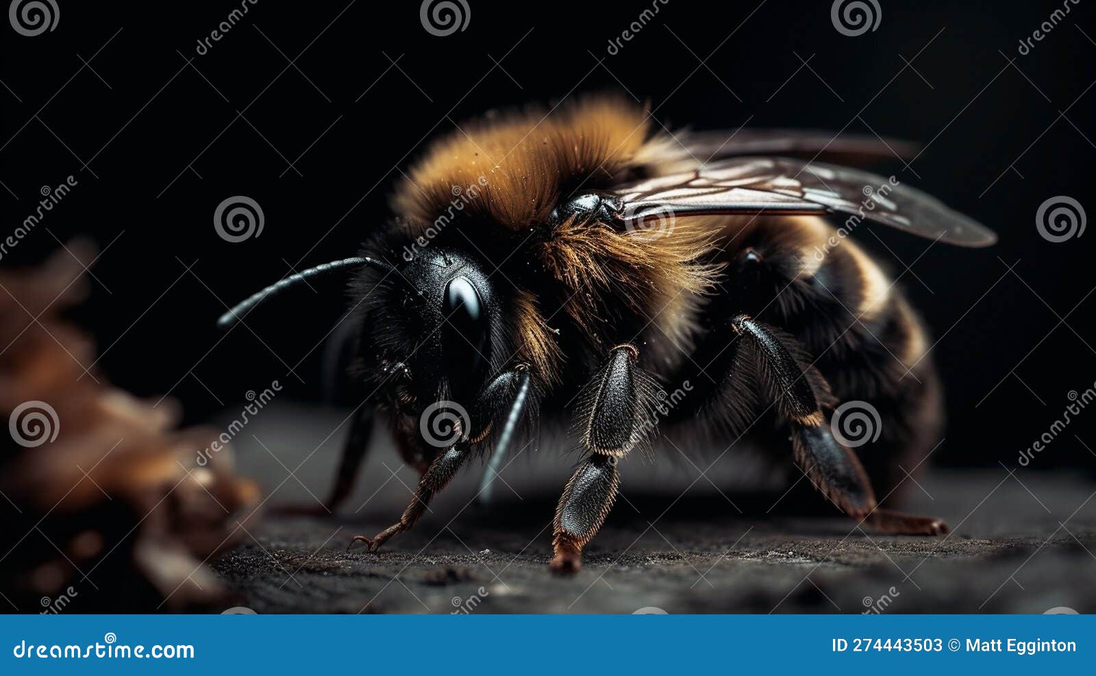 Bee Closeup stock image. Image of insect, leaf, wild - 274443503