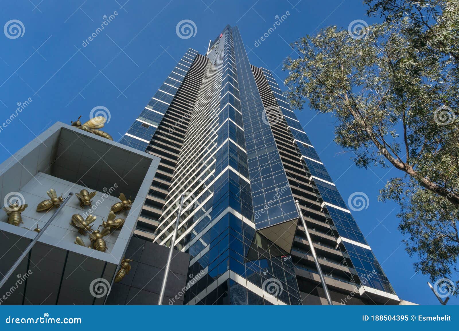 The Bee Colony Artwork on the Side of the Eureka Tower Editorial Image ...