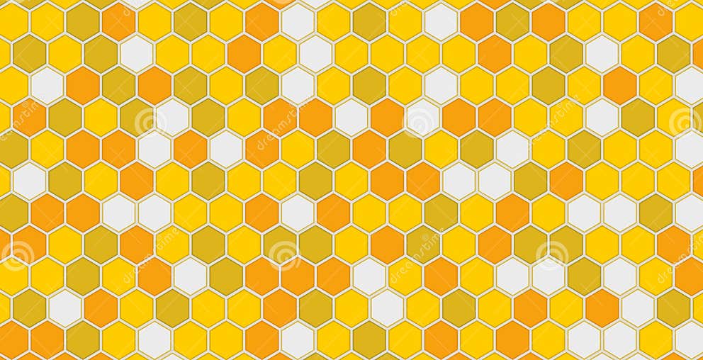 Bee Comb Pattern Illustration Stock Vector - Illustration of nature ...