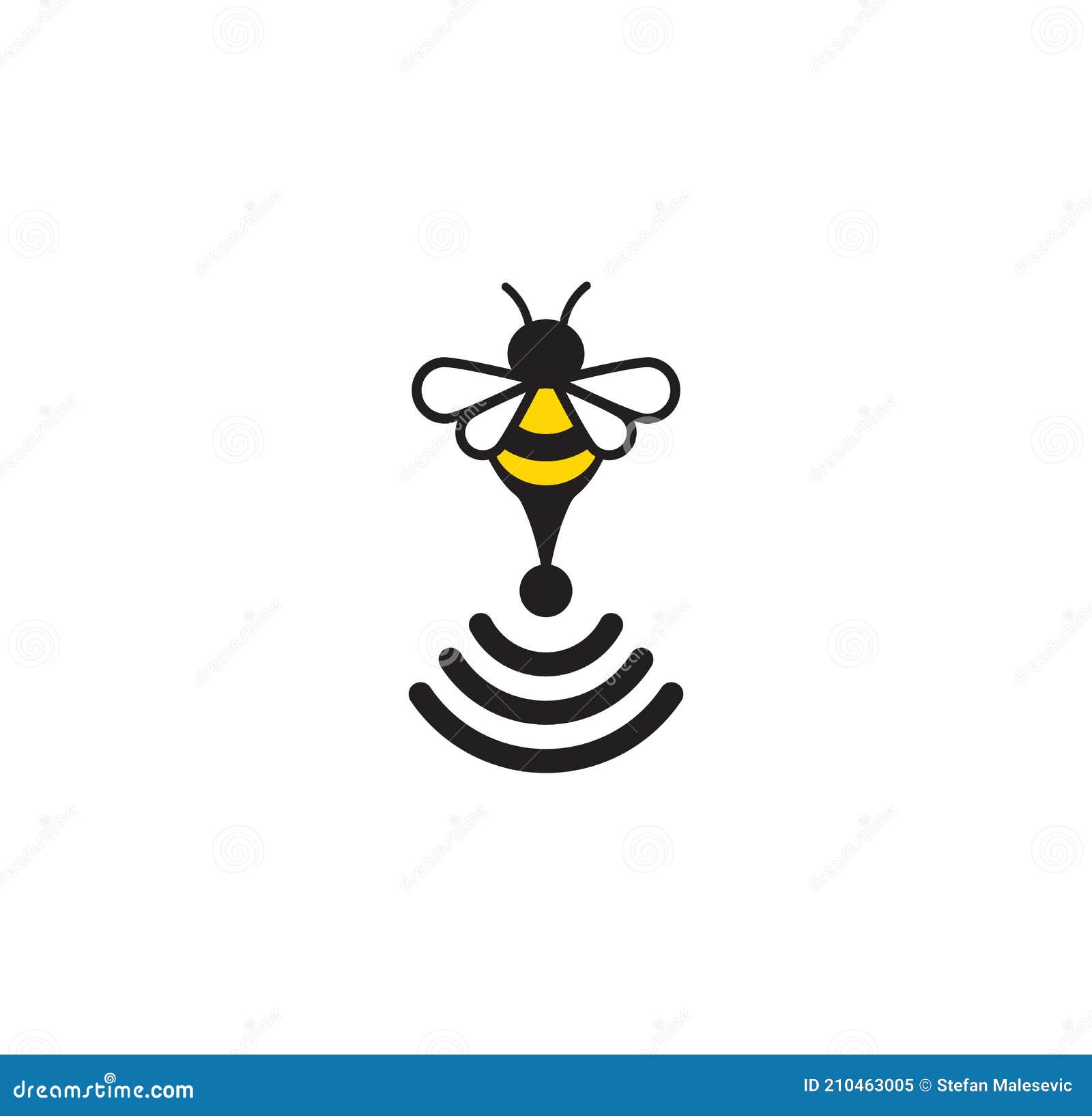 Bee connected concept stock illustration. Illustration of symbol ...