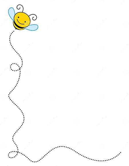 Bee corner / border stock vector. Illustration of cute - 19533493