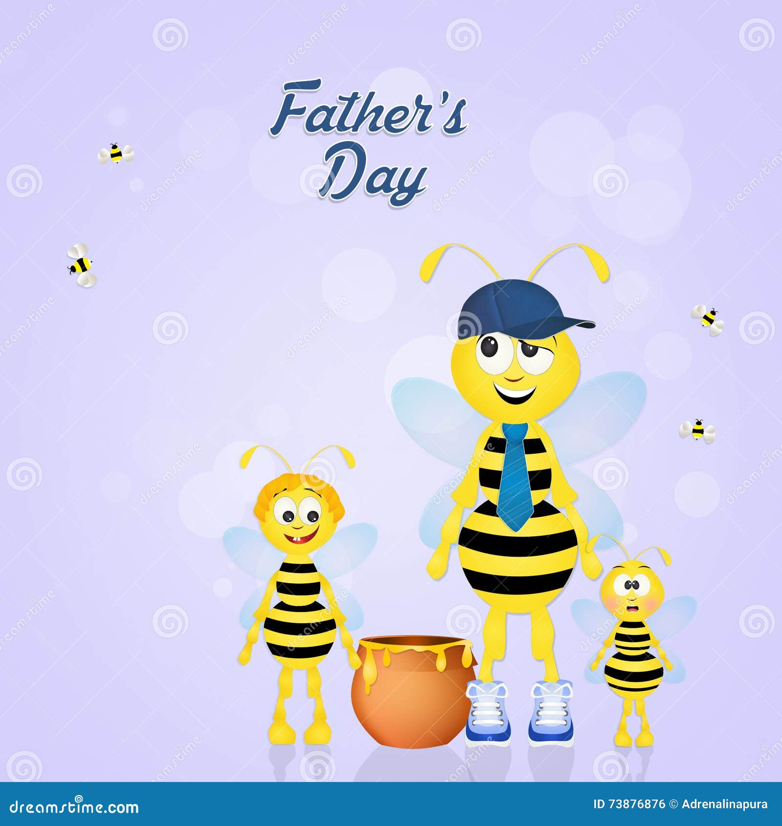 Bee dad for Father s day stock illustration. Illustration of sting ...