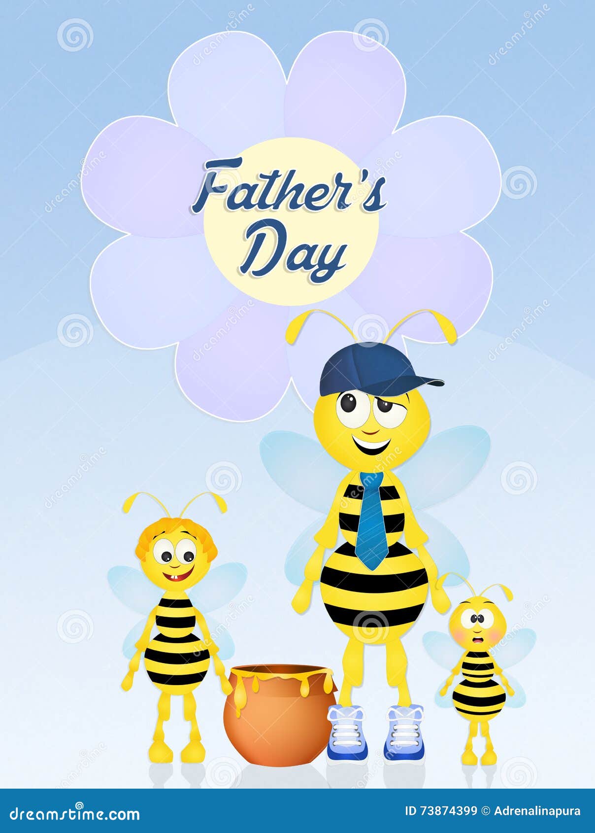 Bee dad for Fathers day stock illustration. Illustration of nature ...