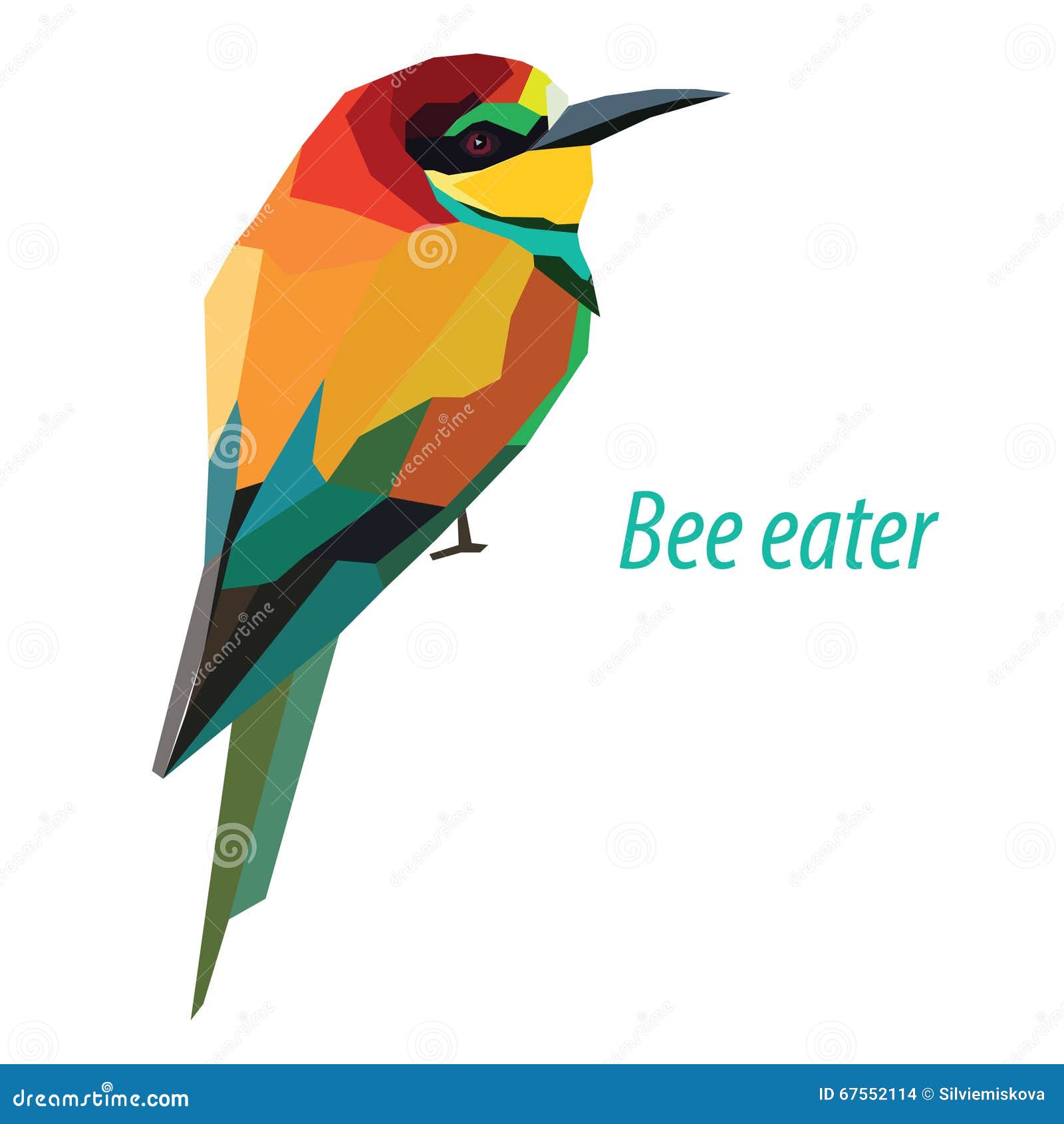 Bee eater stock vector. Illustration of collection, abstract - 67552114