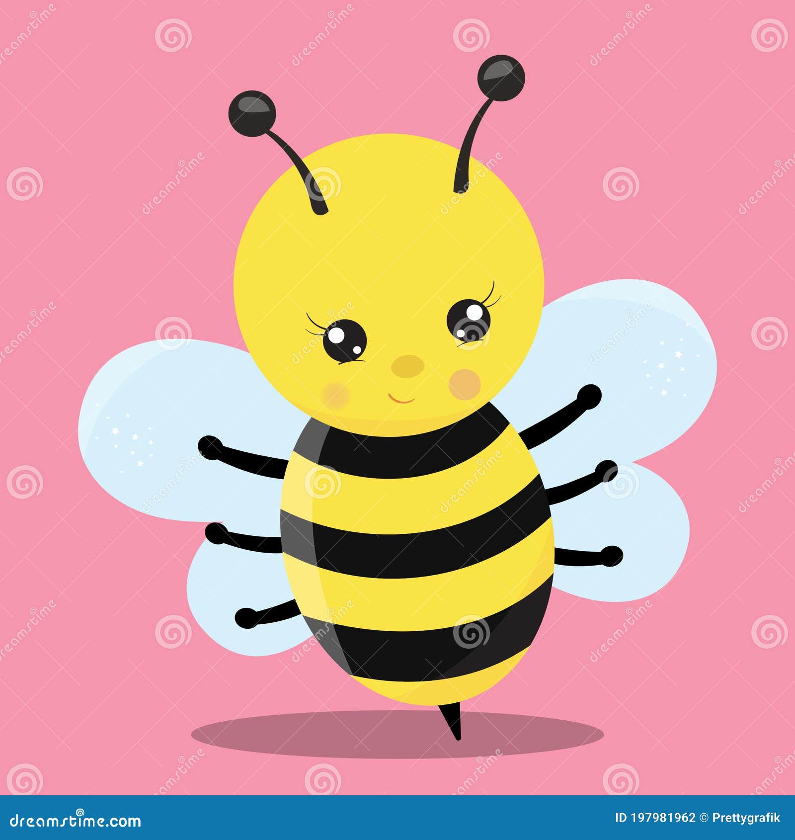 BEE FRONT 02 stock vector. Illustration of front, vectors - 197981962