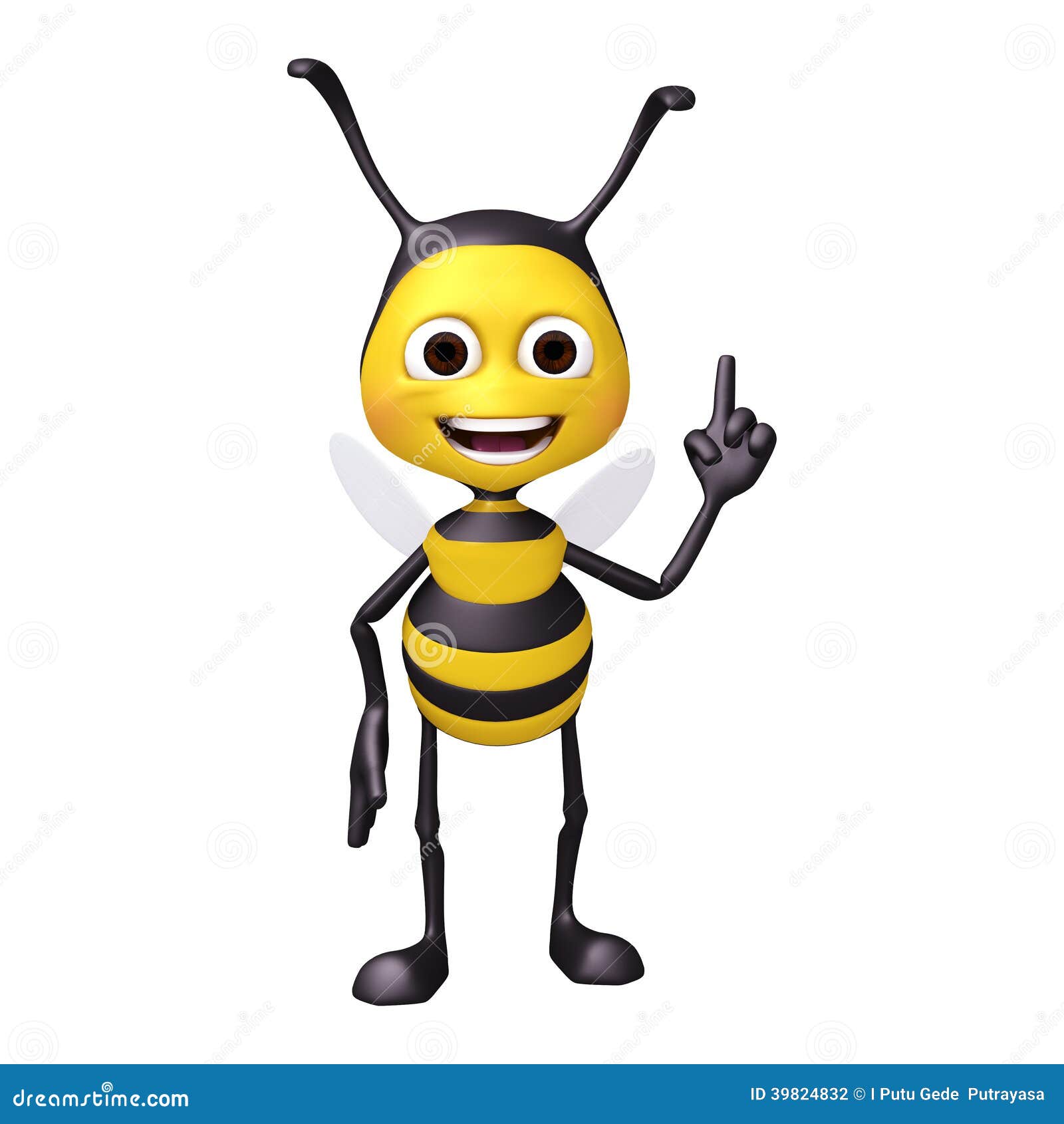 Bee give attention stock illustration. Illustration of isolated - 39824832
