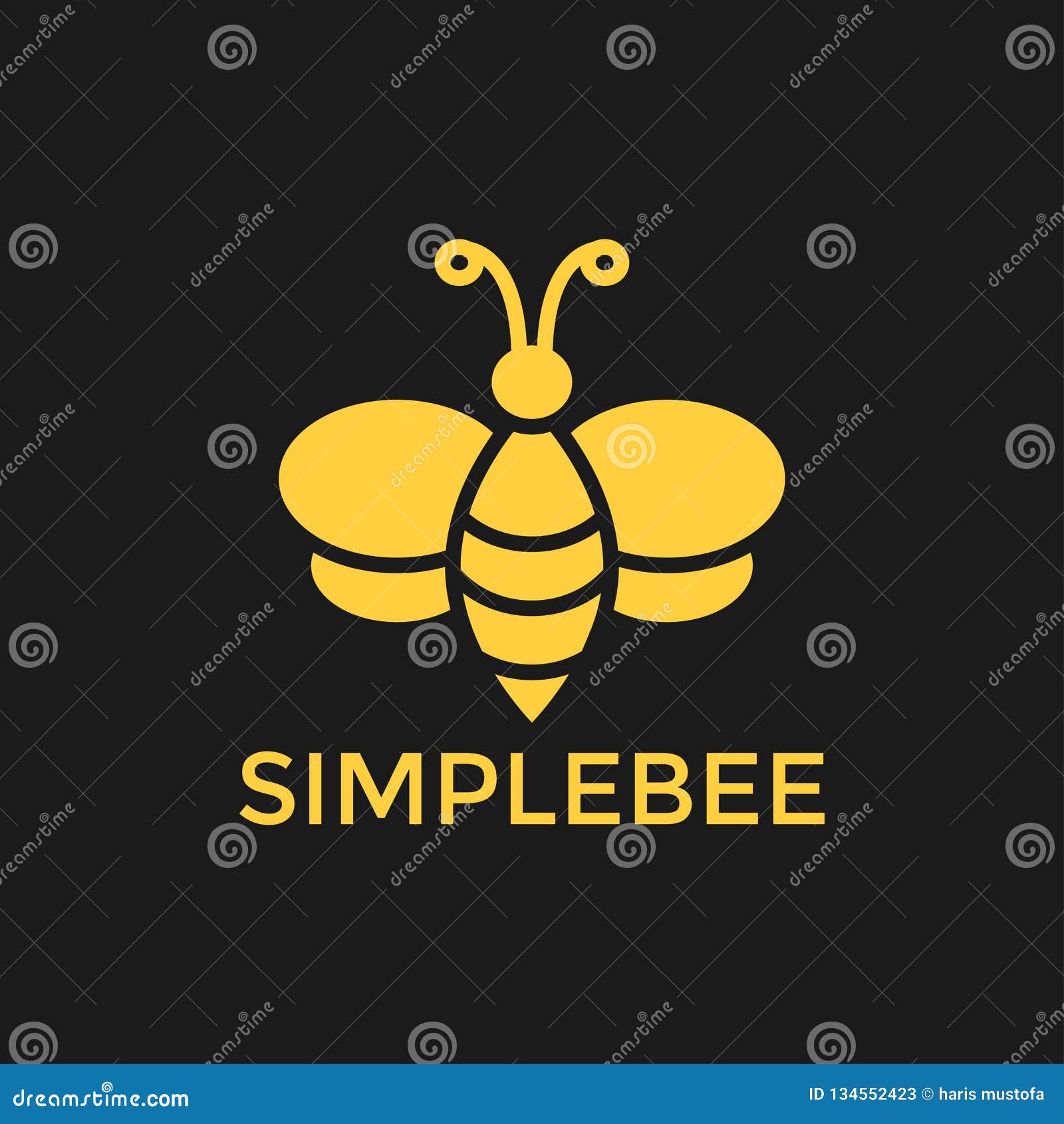Bee Graphic Design Template Stock Vector - Illustration of nature ...