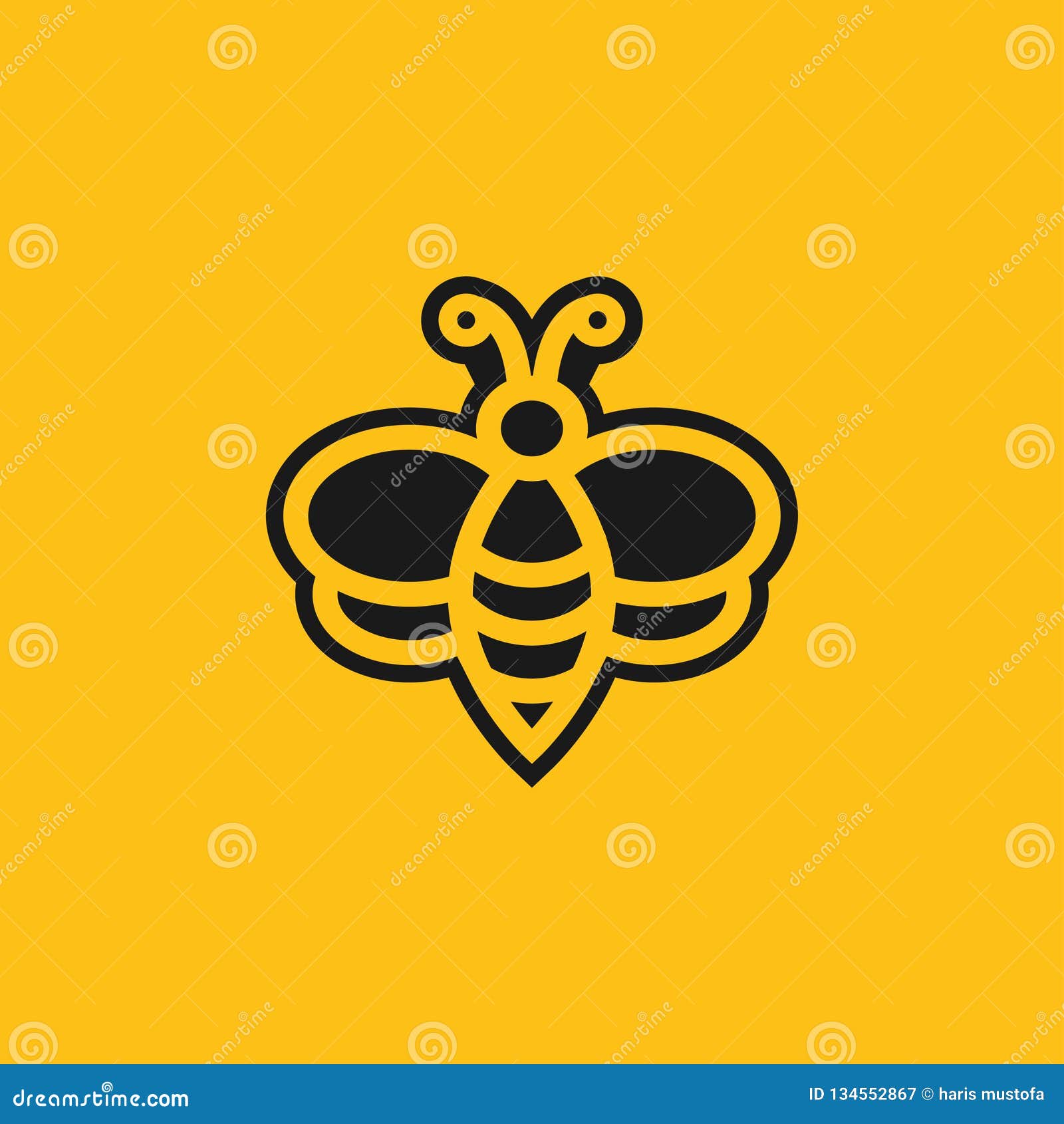 Bee Graphic Design Template Stock Vector - Illustration of business ...