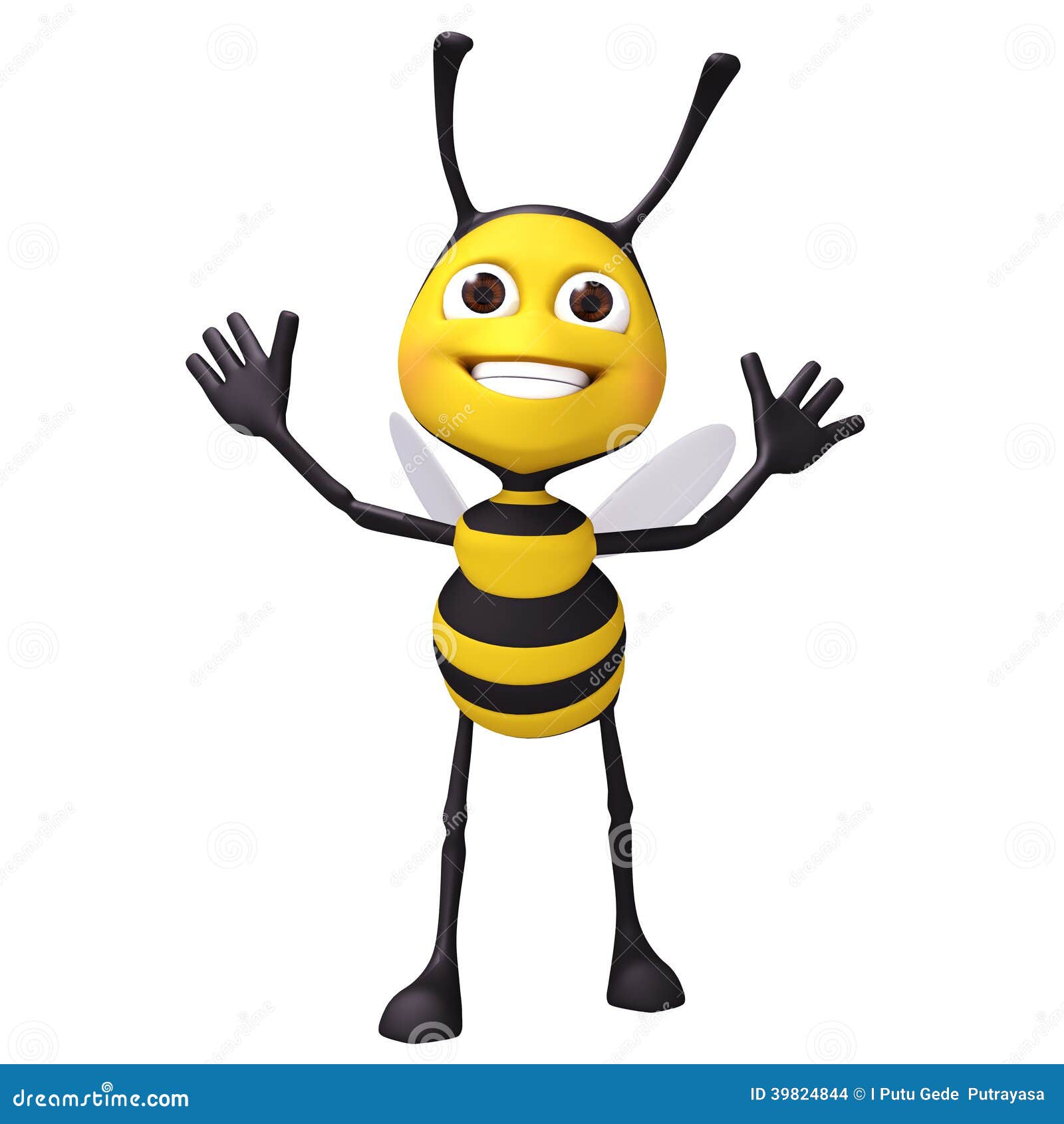 Bee hand up stock illustration. Illustration of team - 39824844