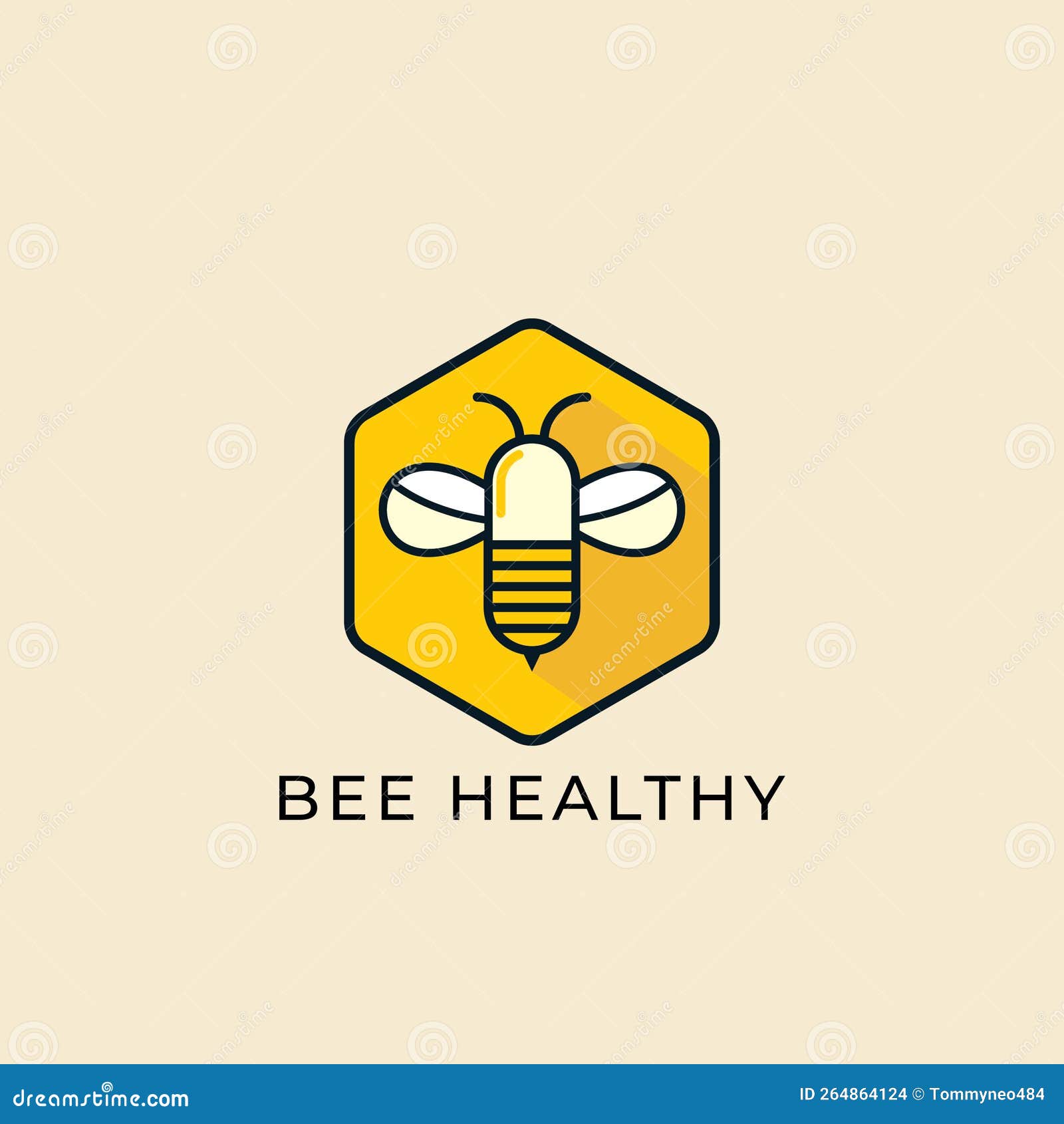 Bee Healthy Capsule Hospital Sign Logo Design Vector Inspiration Stock ...