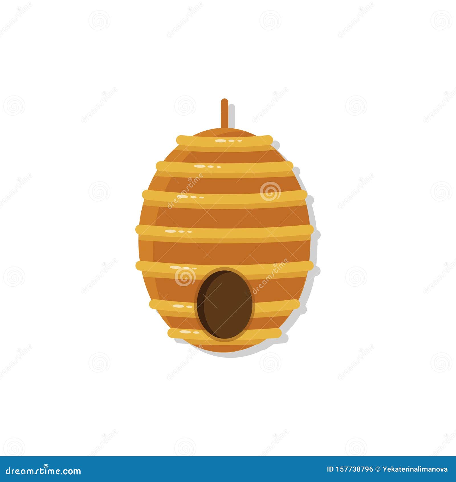 Bee Hive. Cartoon Beehive Natural Tree Honey Home | CartoonDealer.com ...